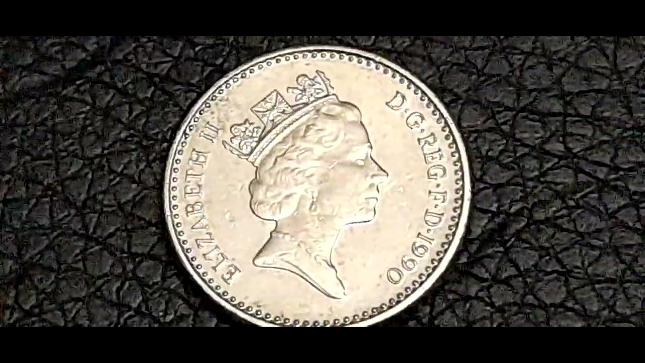 1990 and 1991 FIVE/5 PENCE QUEEN ELIZABETH 2nd, UNITED KINGDOM COINS ...
