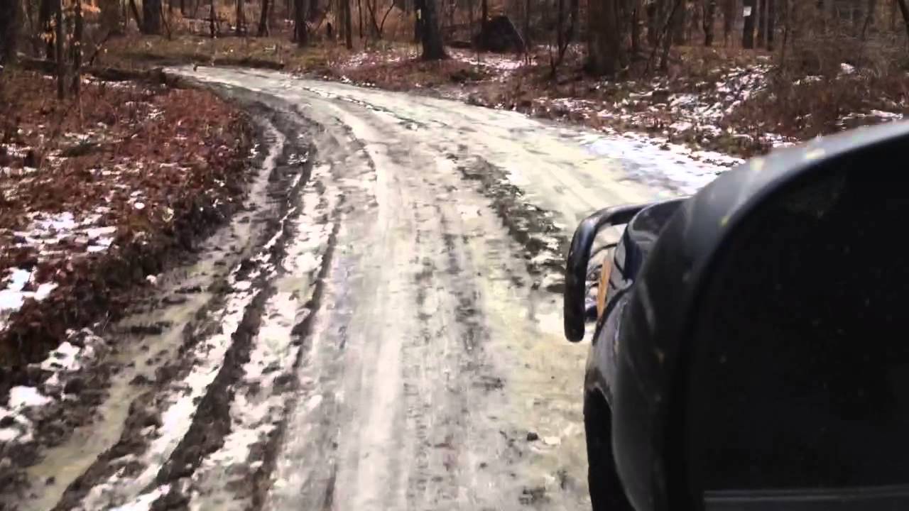 Duratracs take on icy hill in Danby State Forest - YouTube
