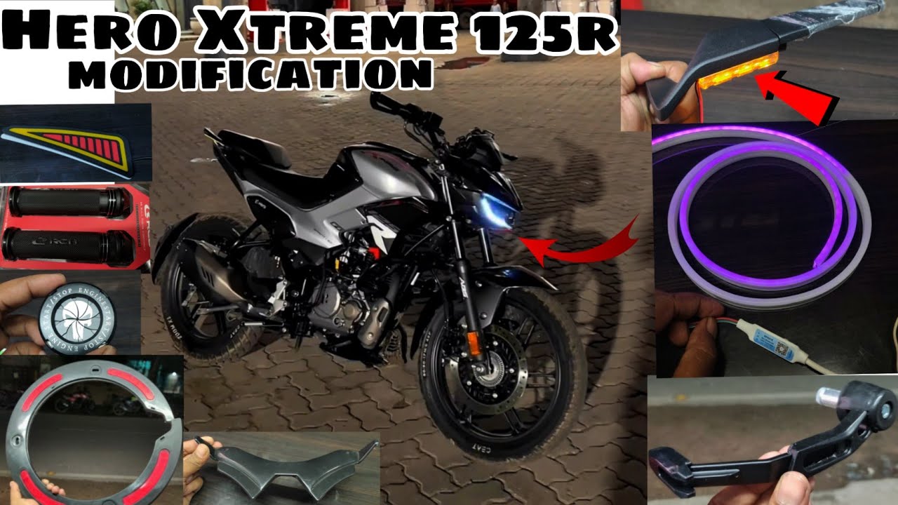 Hero Xtreme 125r modification accessories new | RGB lights| wings ...