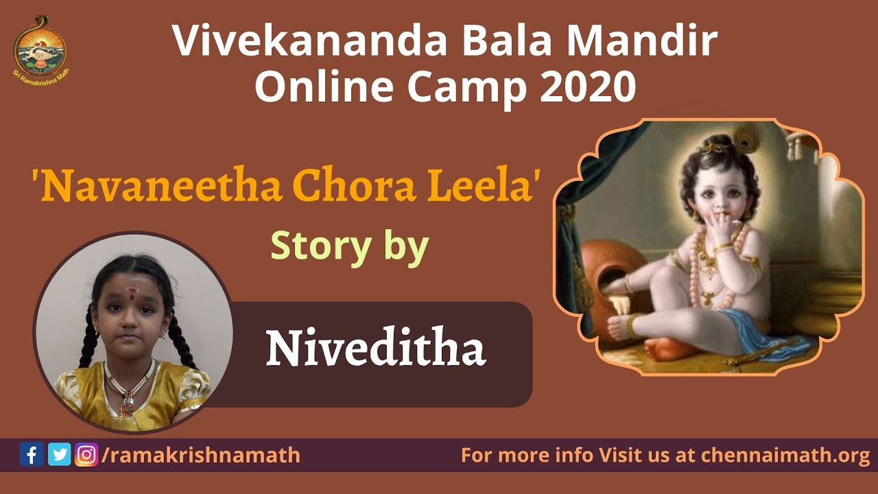 Navaneetha Chora Leela By Nivadhita - VBM2020 - YouTube