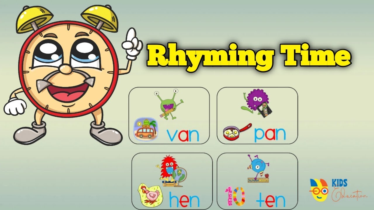 The rhyming words Animated For Kids Education - YouTube