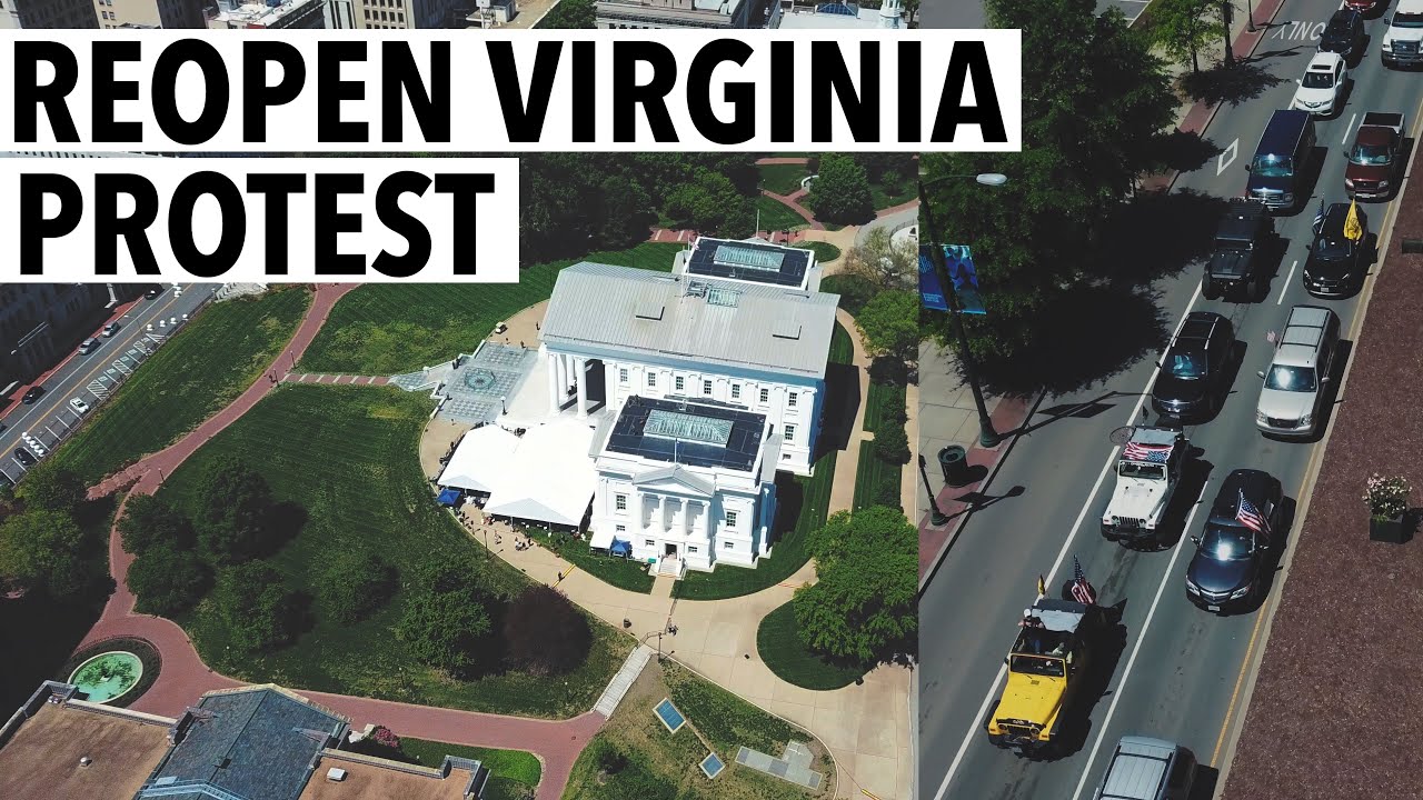 ReOpen VA Protest Drone Footage - YouTube