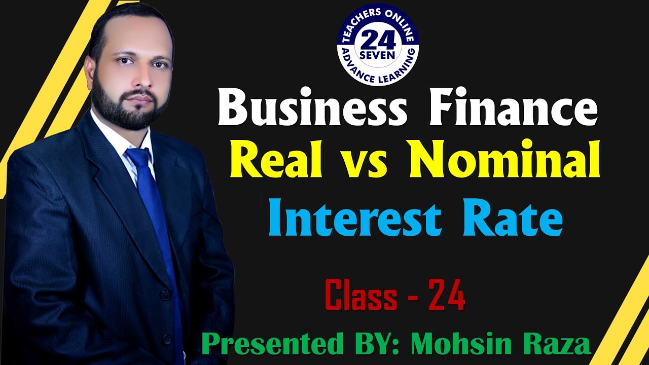 Acc501 Short Lecture 24 Vu Short Lecture Real Interest Rate And Nominal Interest Rate In