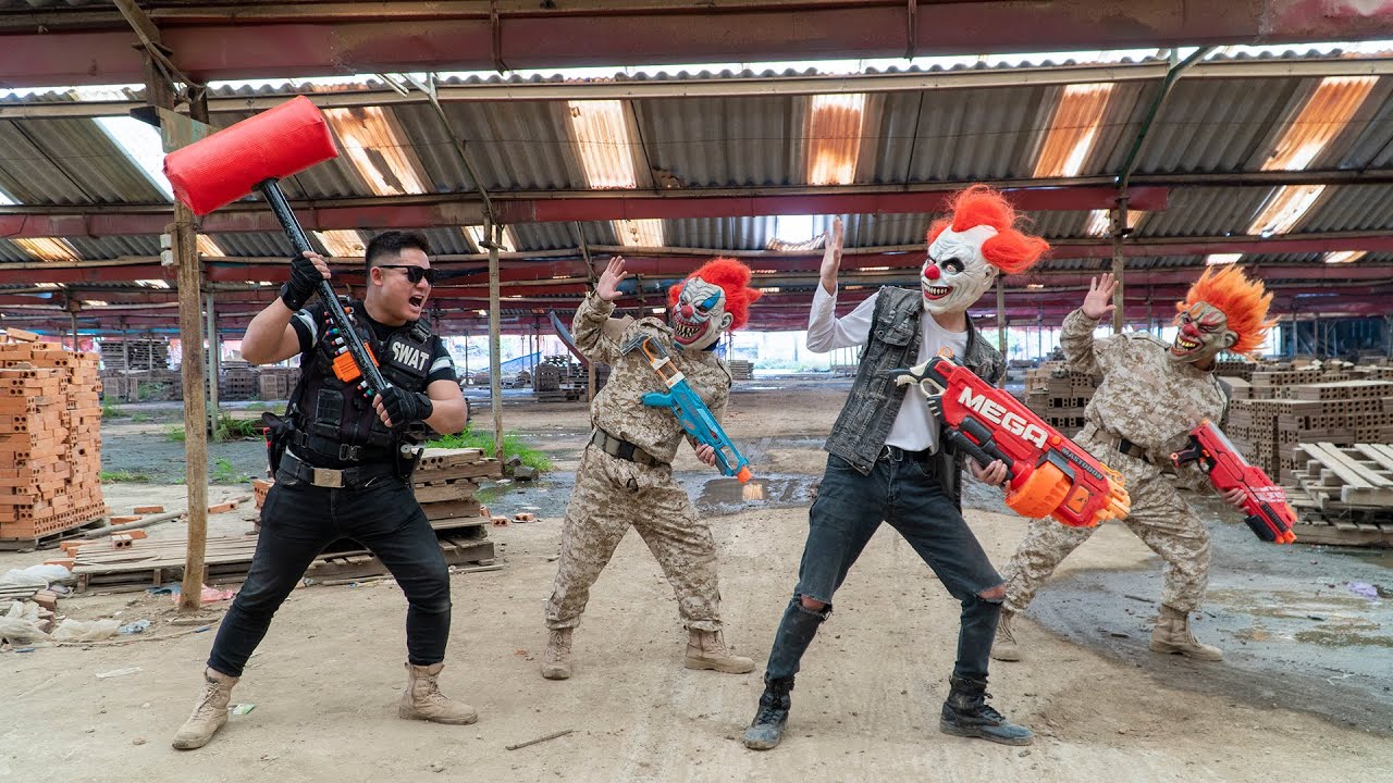LTT Films : TWO Silver Flash S.E.A.l X Nerf Guns Fight Crime Group ...