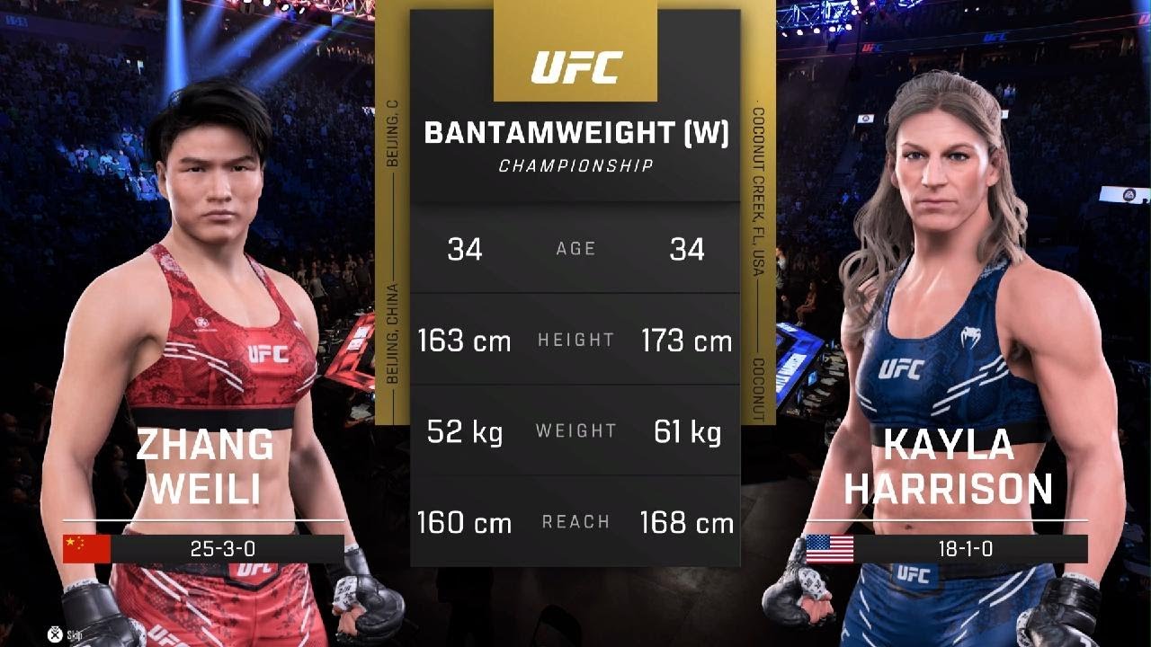 UFC 5 AI vs AI: Zhang Weili vs Kayla Harrison – Striking vs Grappling ...