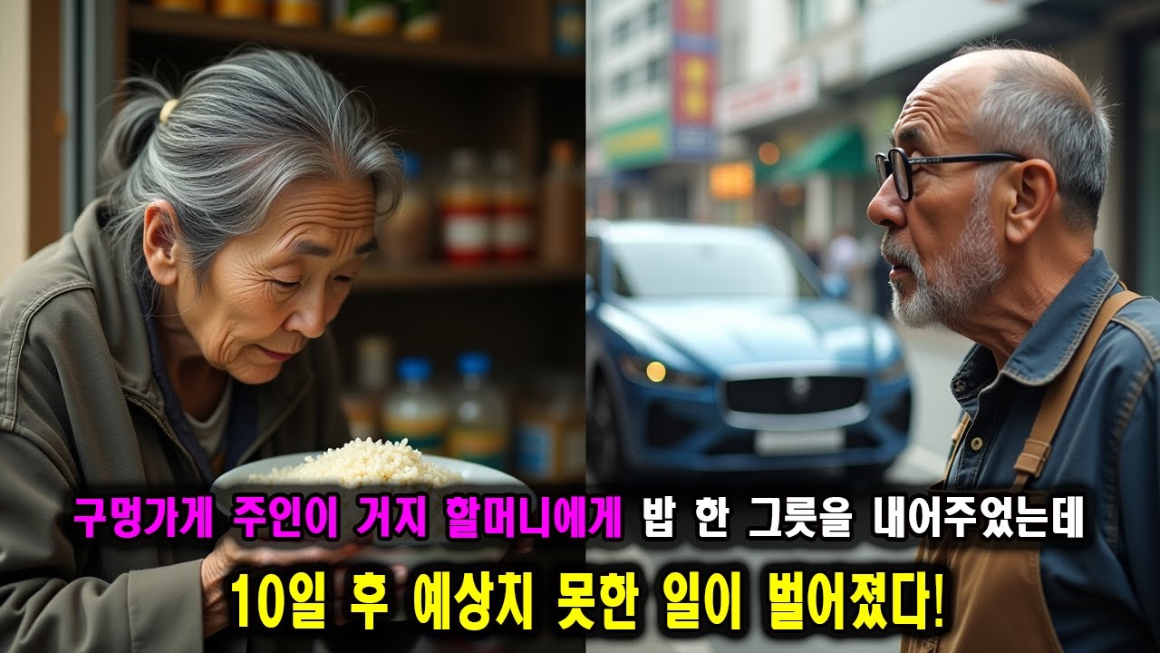 구멍가게 주인이 거지 할머니에게 밥 한 그릇을 내어주었는데 10일 후 예상치 못한 일이 벌어졌다실제 인생 이야기