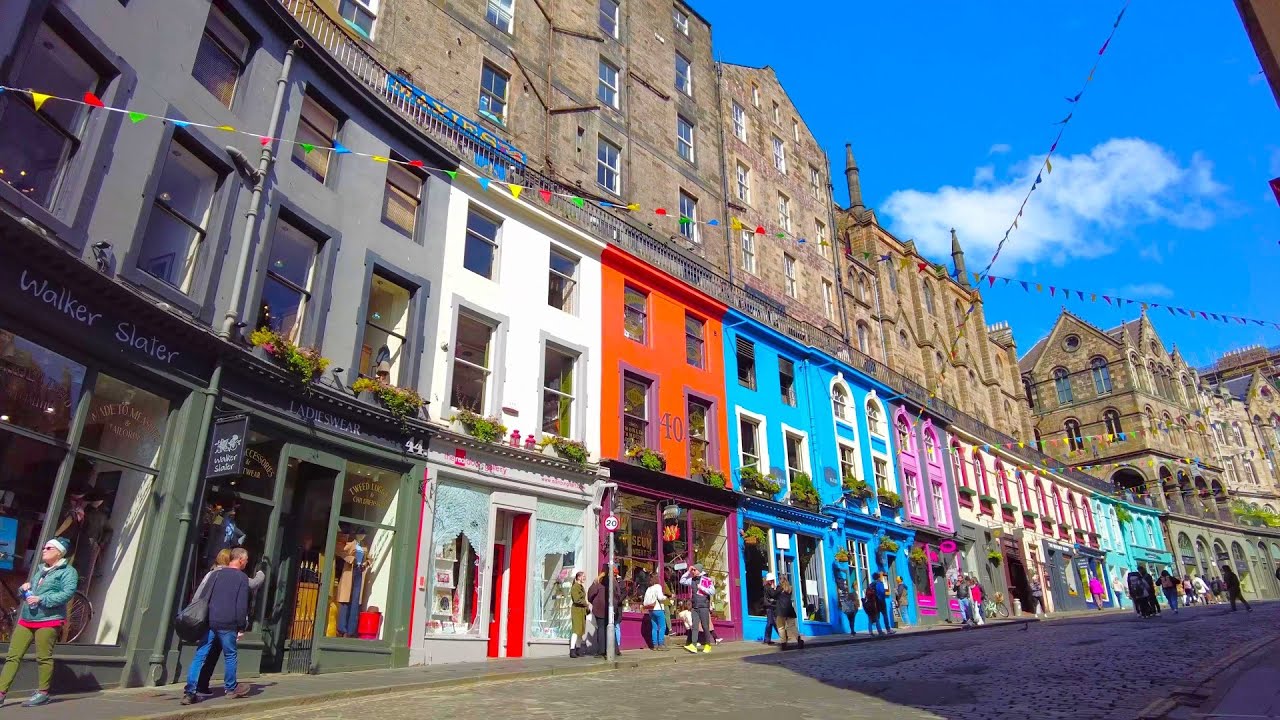 [4K] Grassmarket, Candlemaker Row & Victoria Street | Edinburgh Walk ...