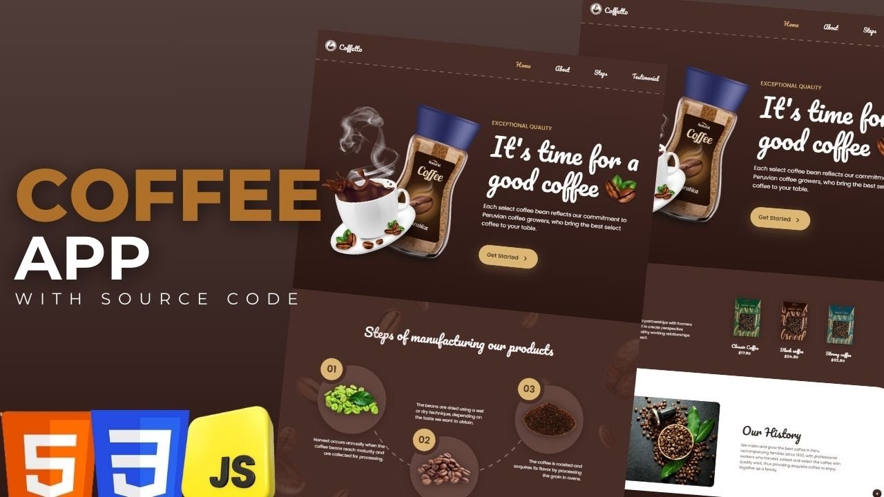 Create a Coffee App from Scratch | HTML, CSS, and JavaScript Guide ...