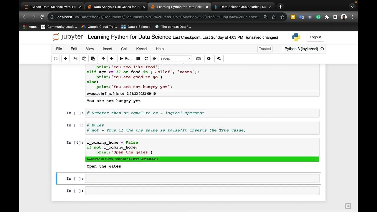 Python Logical Operator - NOT - YouTube