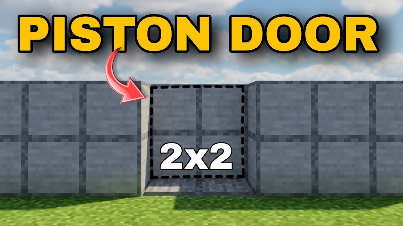 The EASIEST 2x2 Piston Door in Minecraft (Tutorial) - YouTube