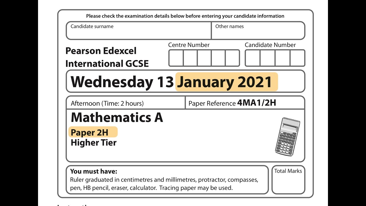 IGCSE Mathematics January 2021 4MA1 2H YouTube igcse-mathematics-january-2021-4ma1-2h-youtube