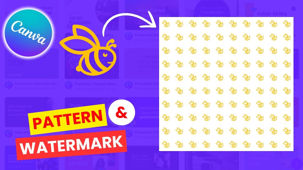 Cara mudah membuat PATTERN CUSTOM dan WATERMARK di Canva - YouTube