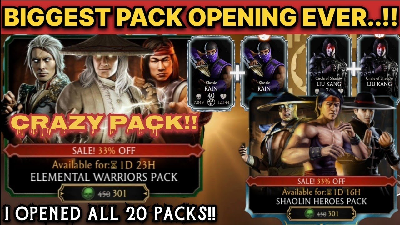Mk mobile elemental warriors pack | mk mobile sale pack | mk mobile ...