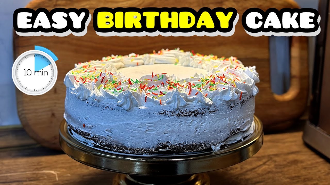 How to make your first birthday cake in just 10 min 😍 - YouTube