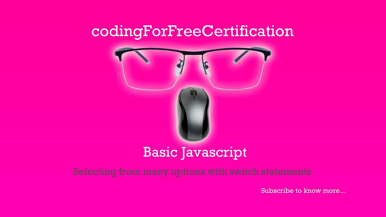 Basic Javascript | Selecting from Many Options with Switch Statements | freeCodeCamp | 76 of 113 ...