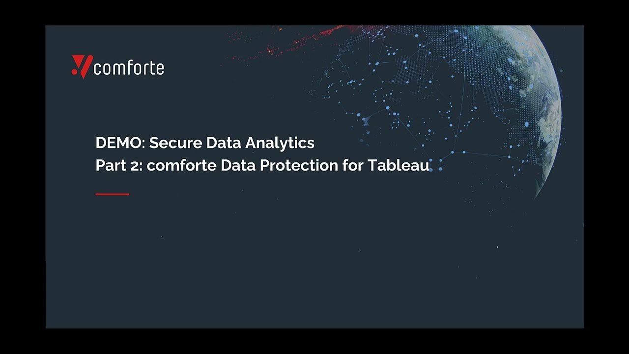 Demo | Secure Data Analytics | Part 2 | Tableau 1036p hls | comforte AG - YouTube