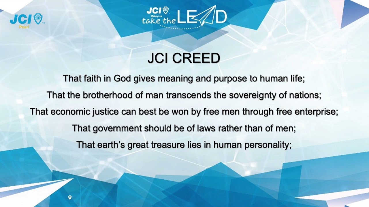 JCI Creed, Mission & Vision - YouTube