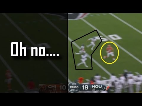 Caleb Williams somehow gets out of pressure to throw an interception | Chicago Bears Houston ...