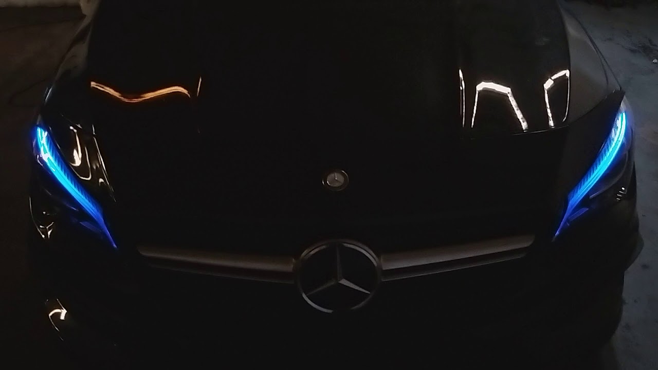 Mercedes Welcome Home Blue Led Lights Coding Time Extended - YouTube
