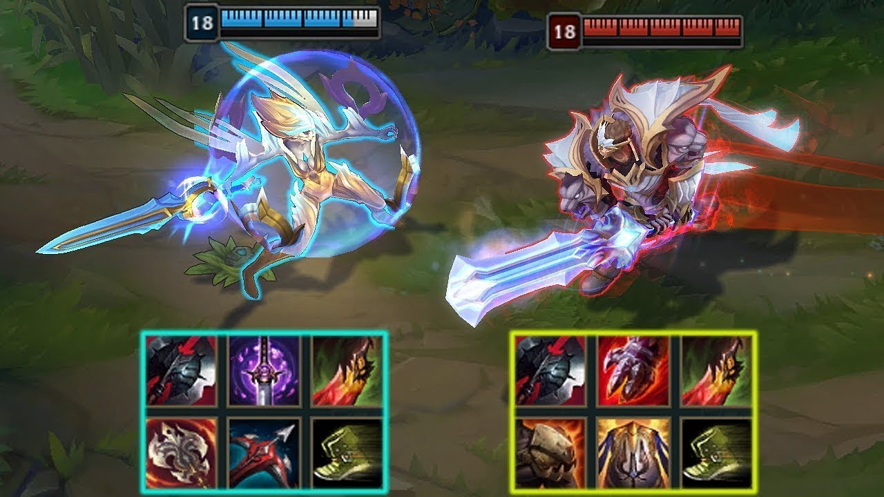 LOL Funny : RIVEN vs GAREN Full Build 🤔 | LUXUBU - YouTube