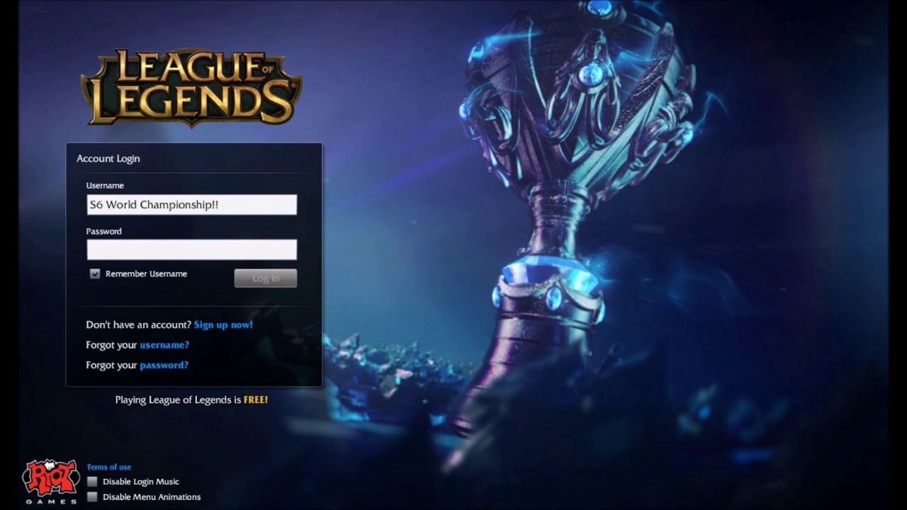 League of Legends S6 World Championship Finals Login screen - YouTube