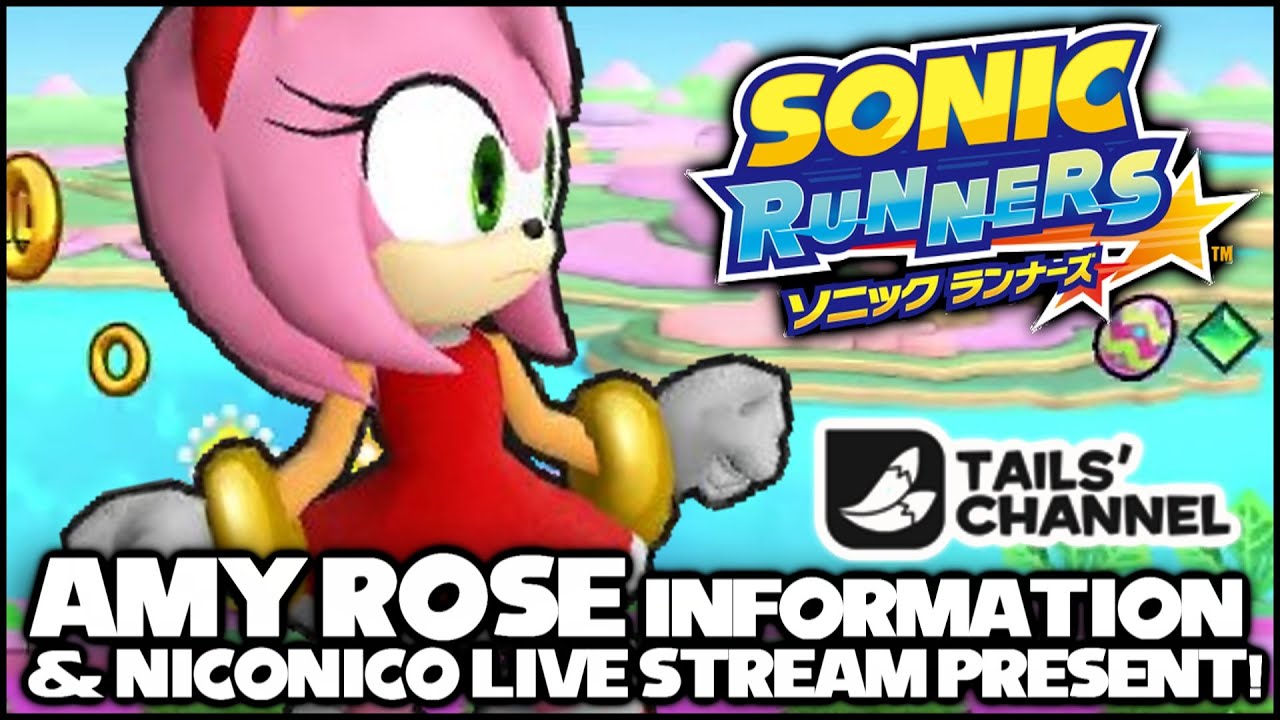 Sonic Runners - New Amy Rose Information & NicoNico Live Stream Present ...
