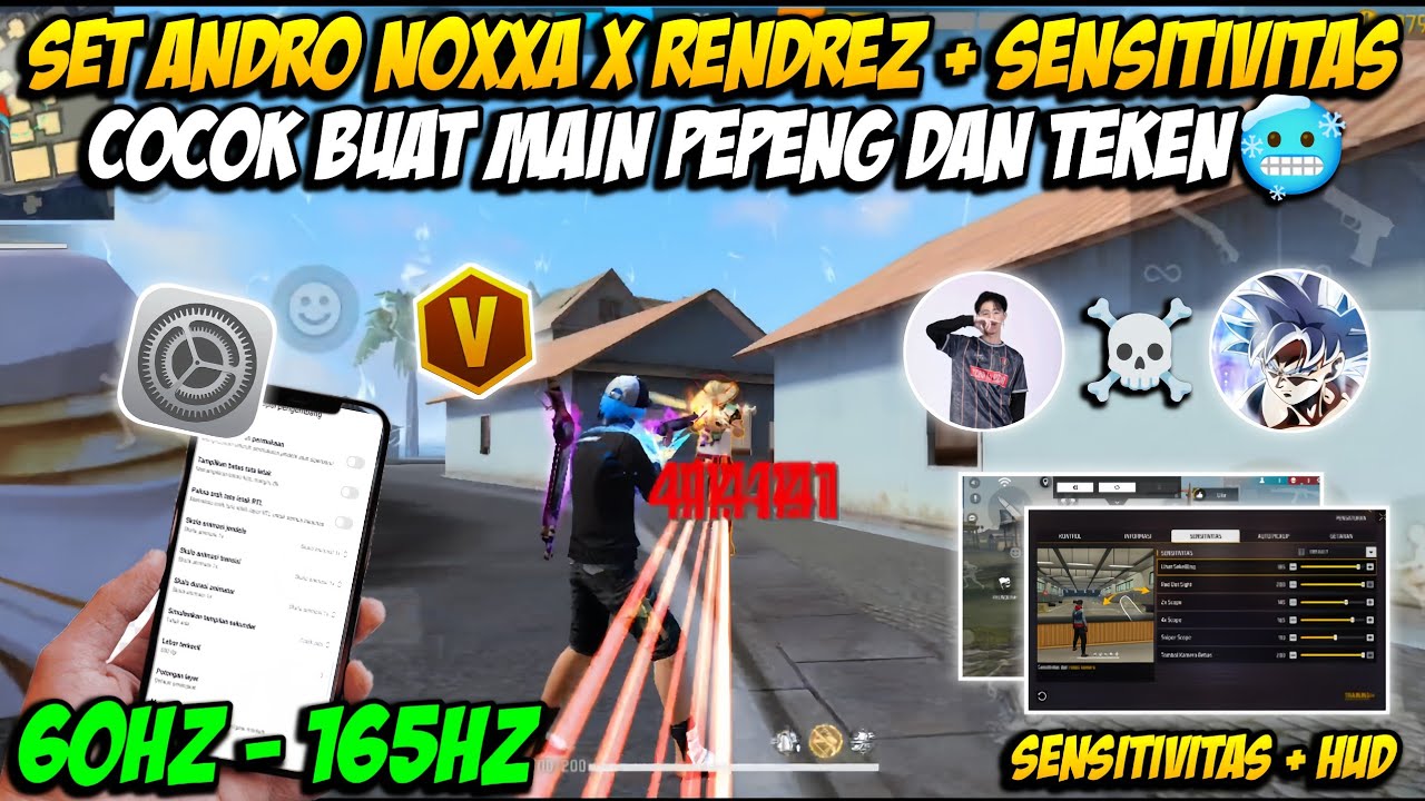 SET ANDRO NOXXA X RENDREZ 60HZ 👽🔥 SENSITIVITAS FF AUTO HEADSHOT 2025 ...