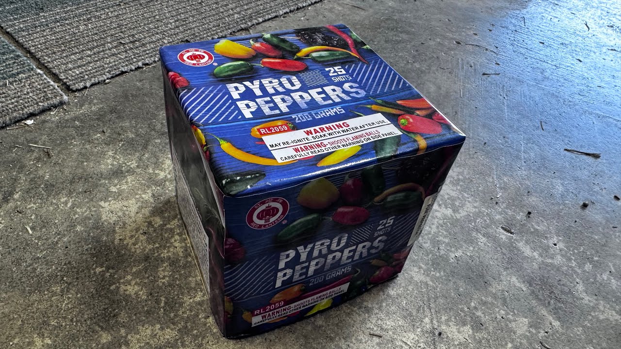 PYRO PEPPERS 25 shot firework cake by Red Lantern 🔥🔥 - YouTube