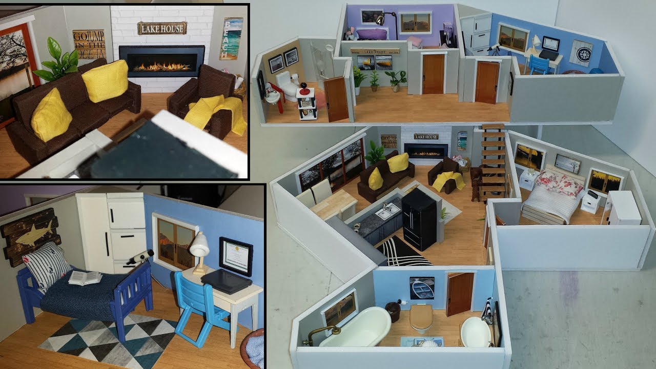 DIY Miniature HUGE Lake Dollhouse - YouTube