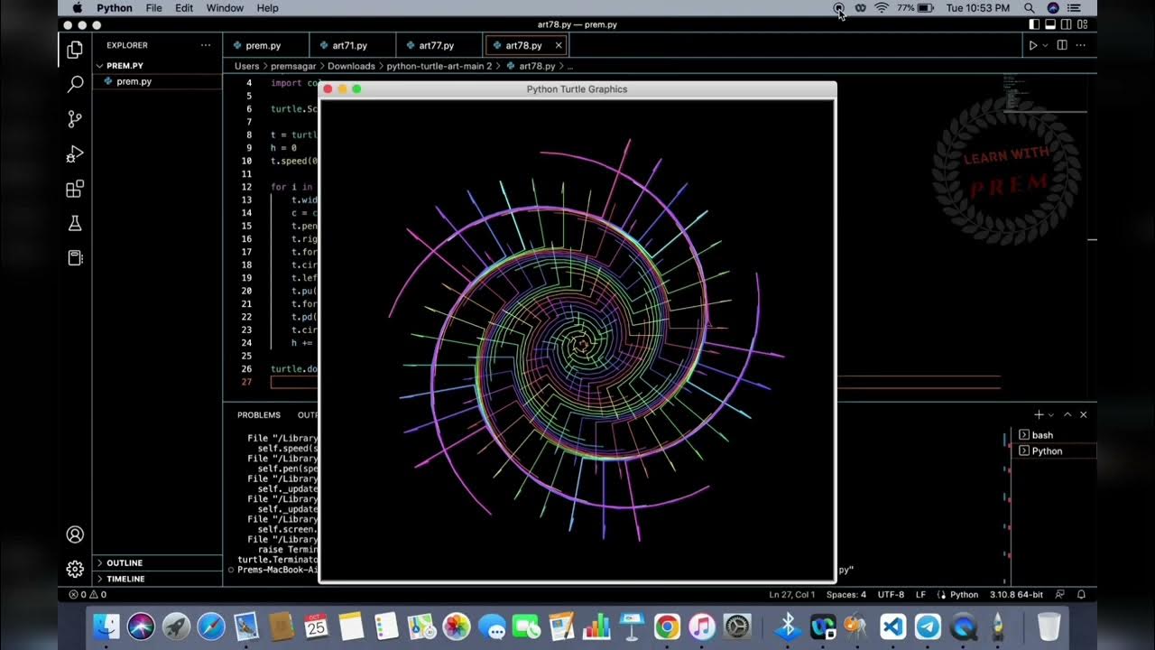 Python Turtle Design 😱 Amezing Art Python Youtube