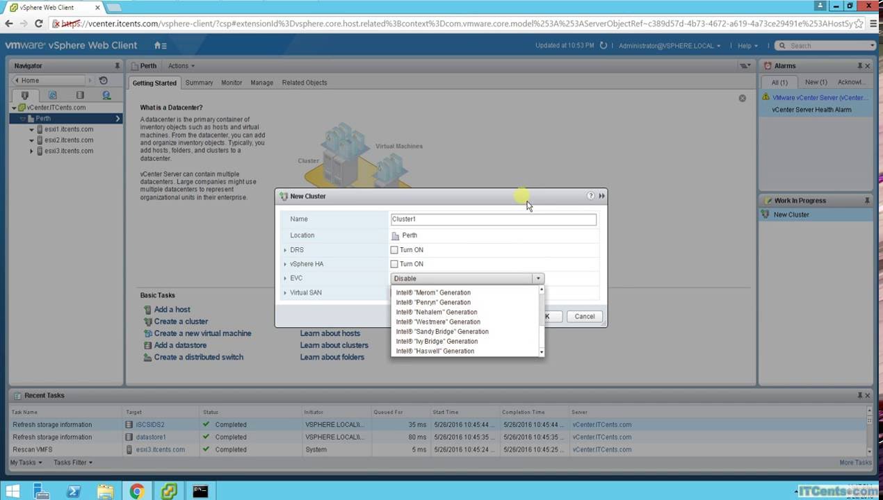 9-Creating vSphere Cluster and adding hosts - YouTube