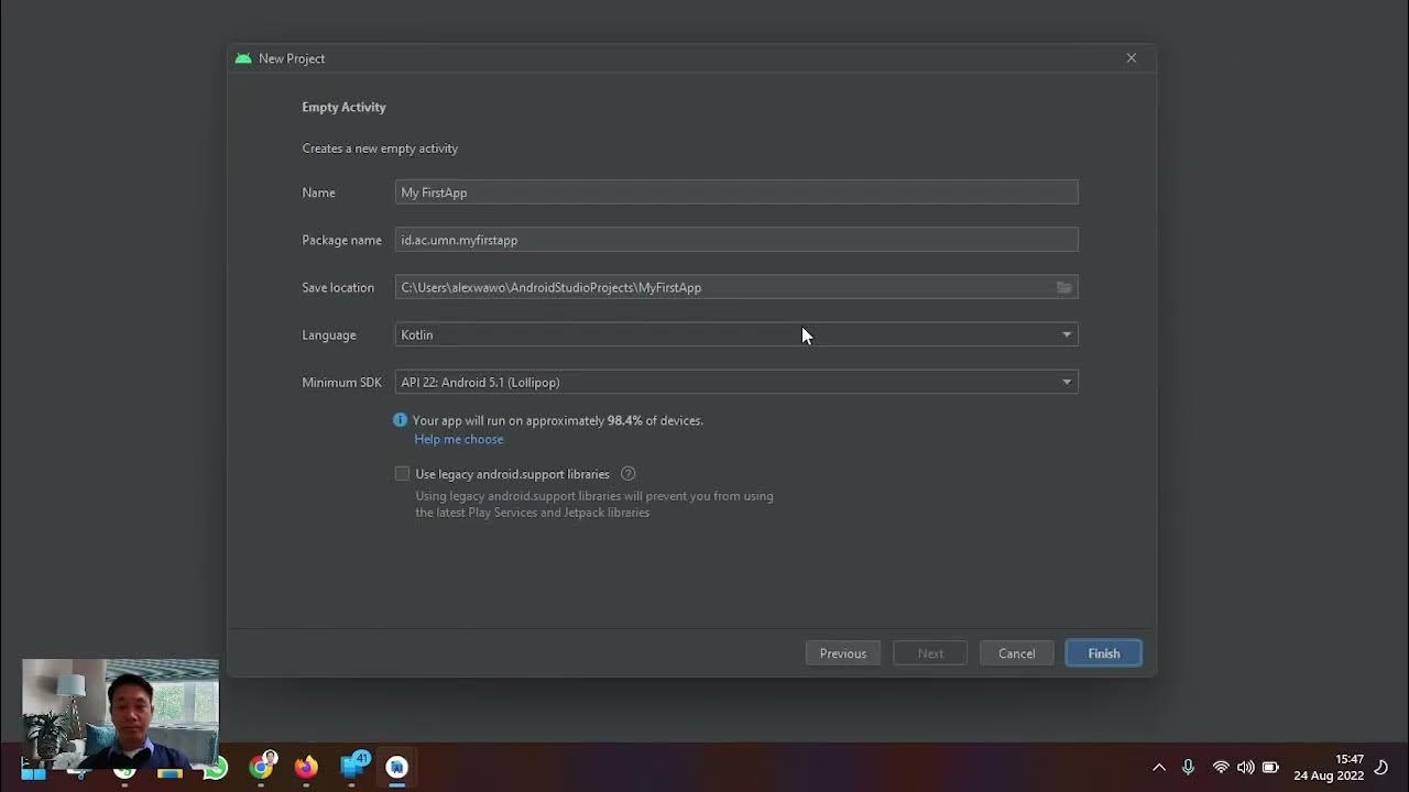 Setup Android Studio & Run Hello World App - YouTube
