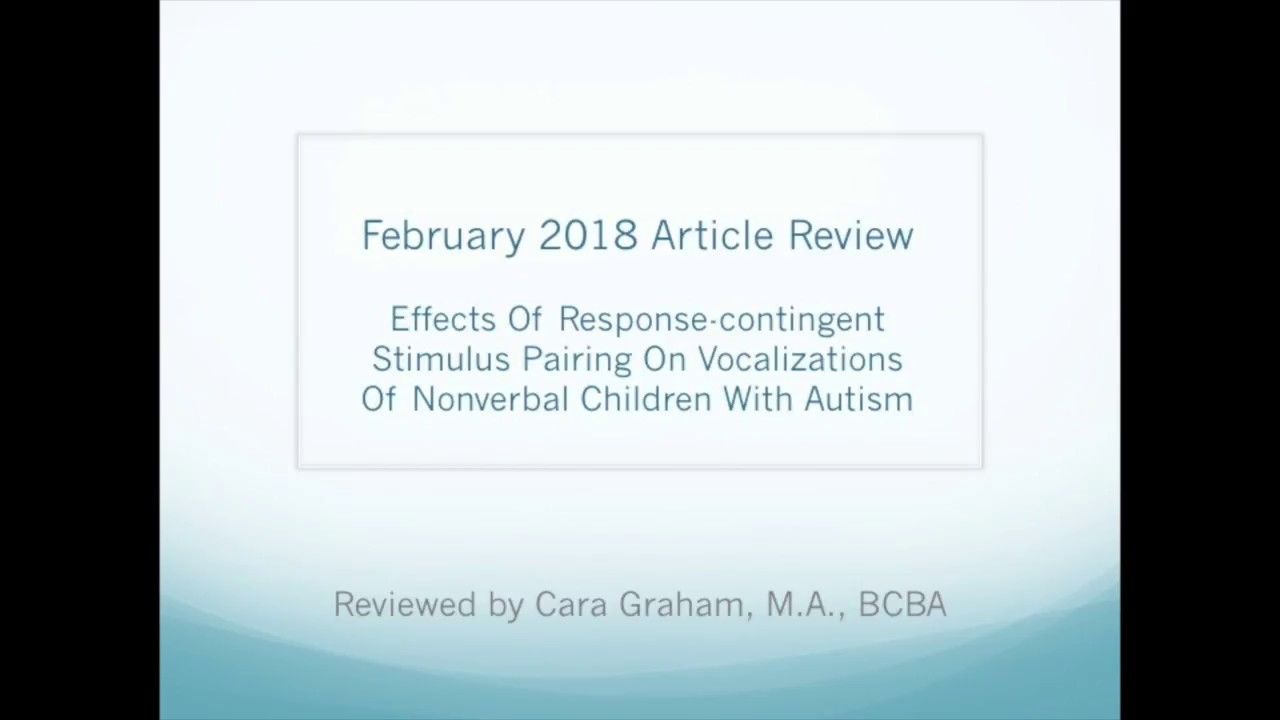 Increasing Vocalizations in Children with Autism - YouTube