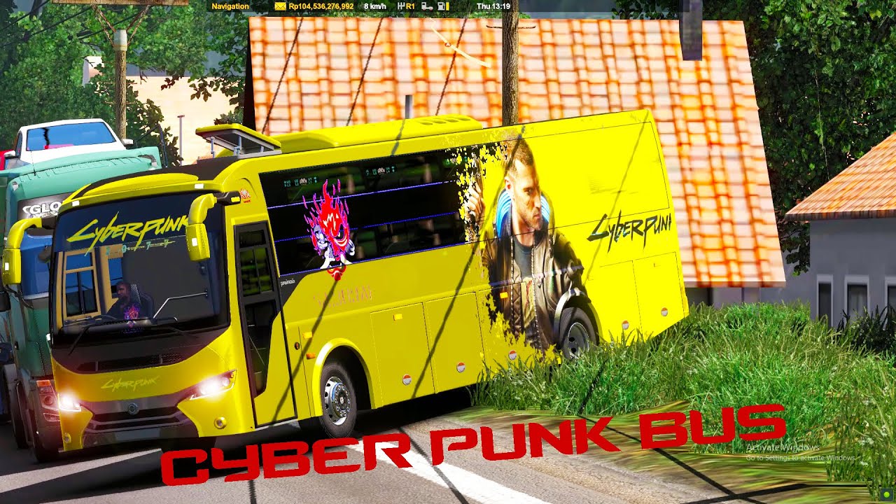 Cyberpunk 2077 | Bus Bharat Benz | Keanu Reeves Night City, California ...