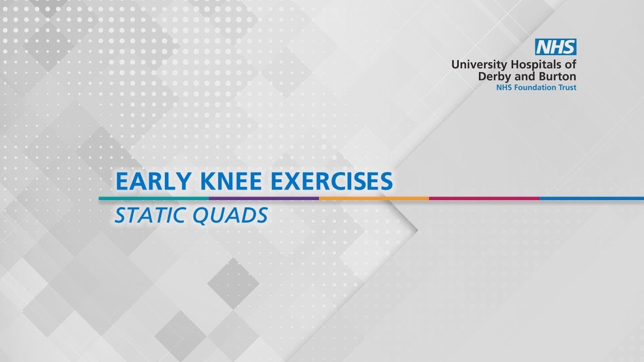 Early Knee Exercises - Static Quads - YouTube