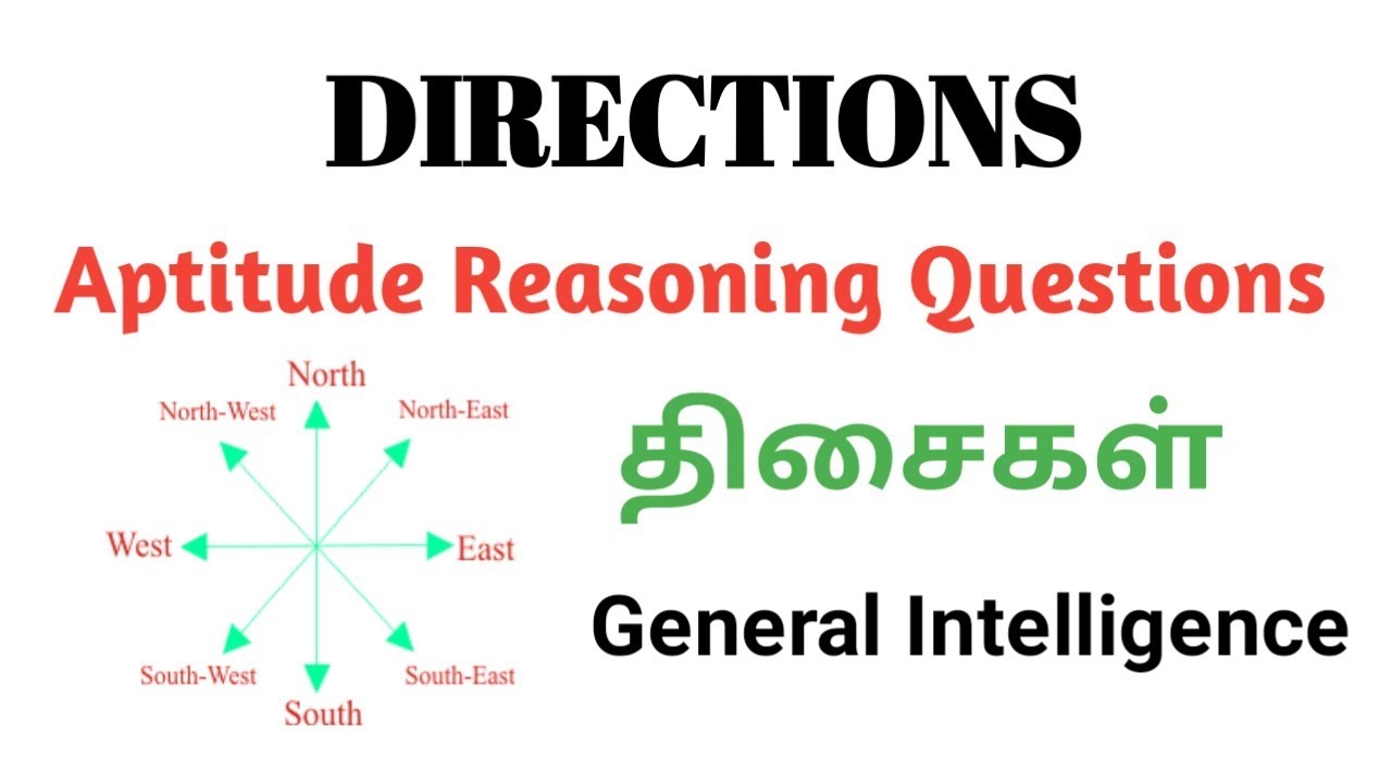 DIRECTION REASONING TAMIL | Direction & Distance - psychology - YouTube