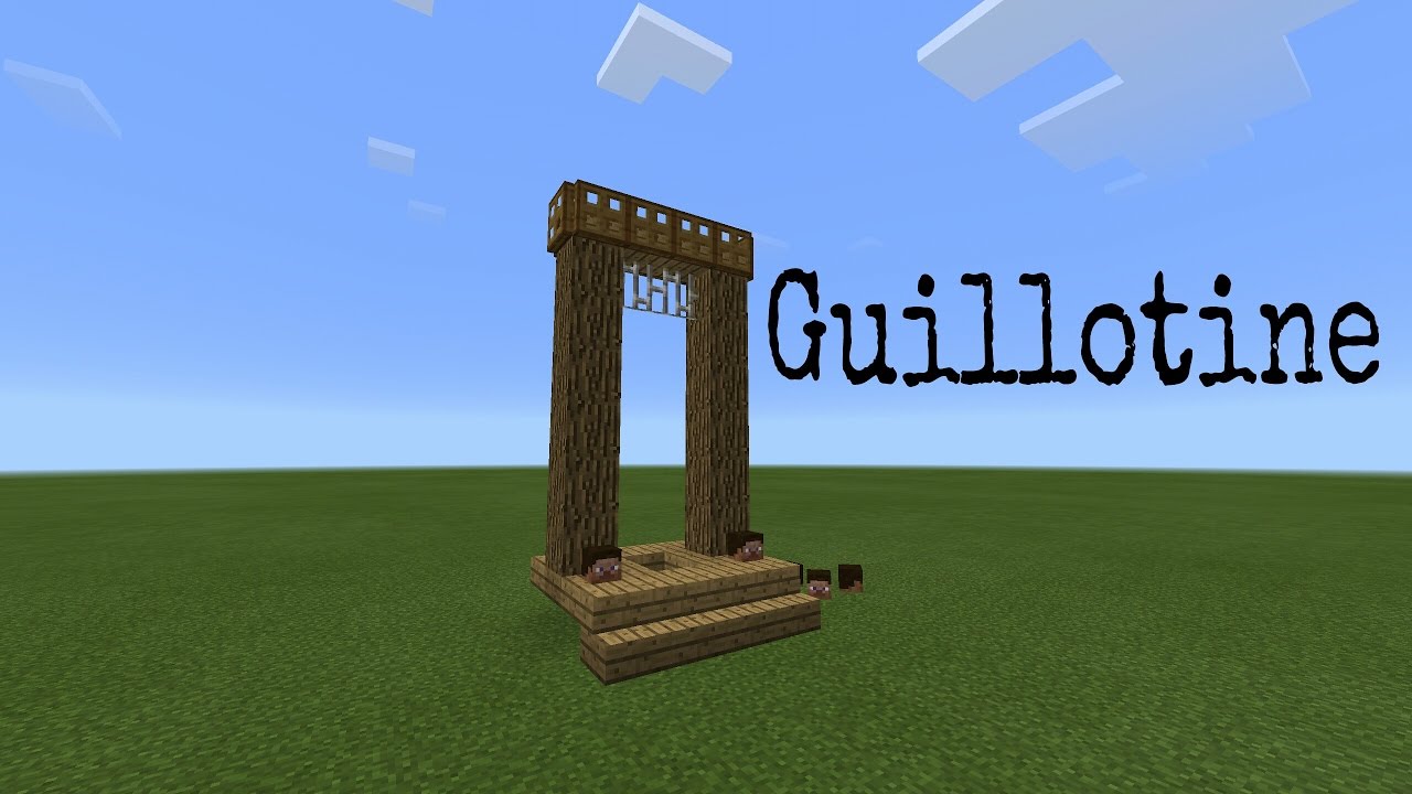 Minecraft PE: How to make a guillotine - YouTube