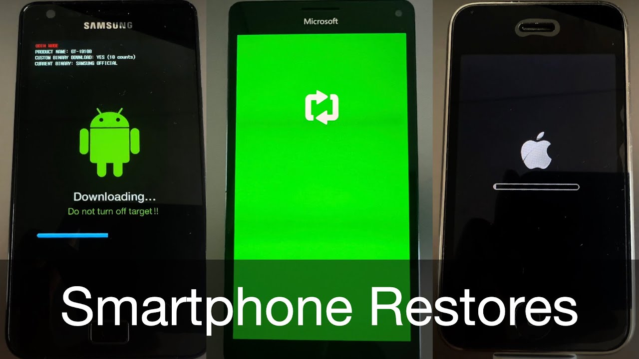 Old Smartphone Restore Screens! - YouTube