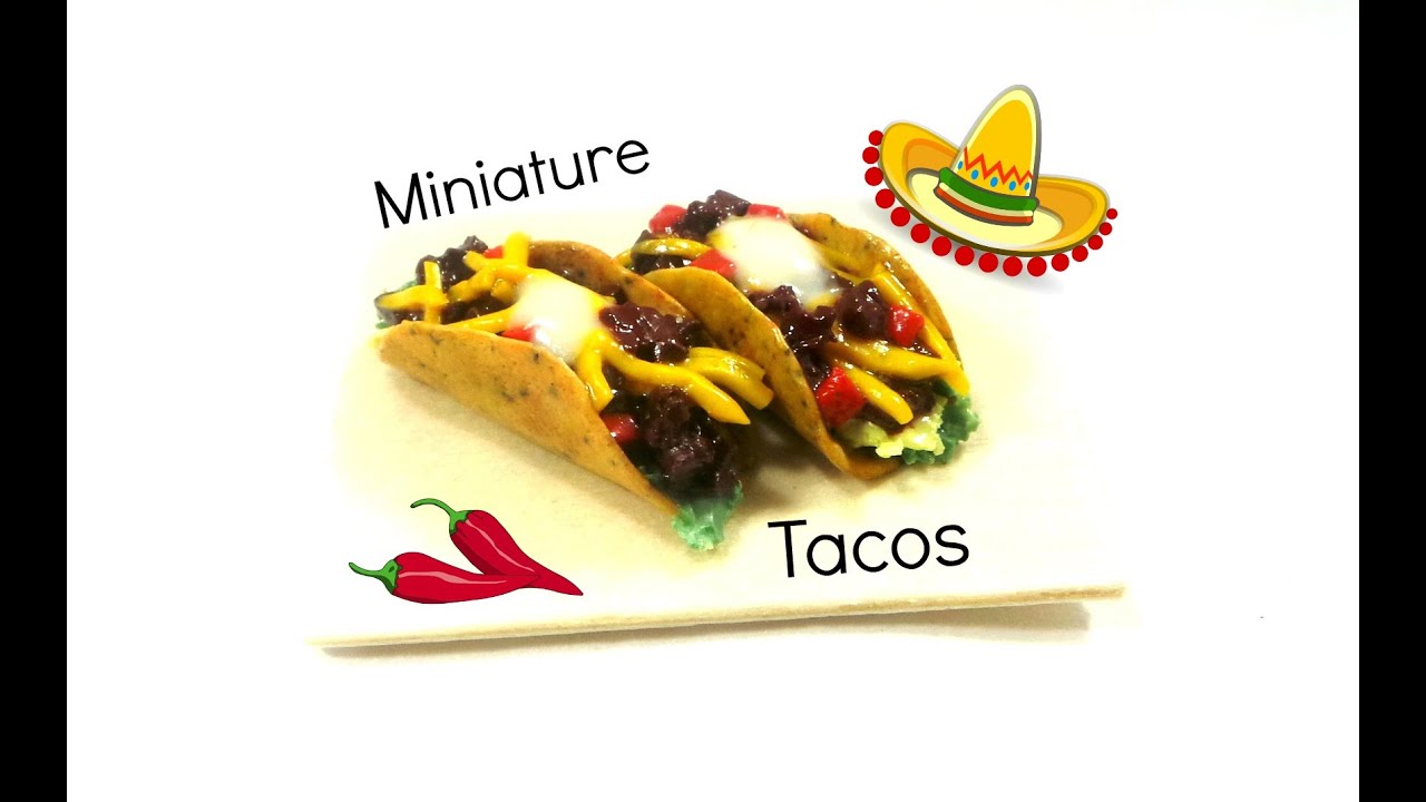 DIY Miniature Tacos - Polymer Clay Tutorial - YouTube