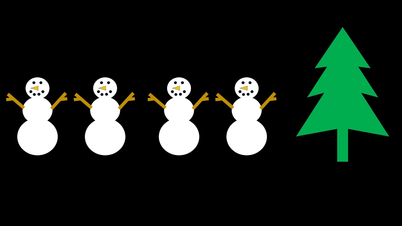 CVI friendly - 5 Little Snowmen - YouTube