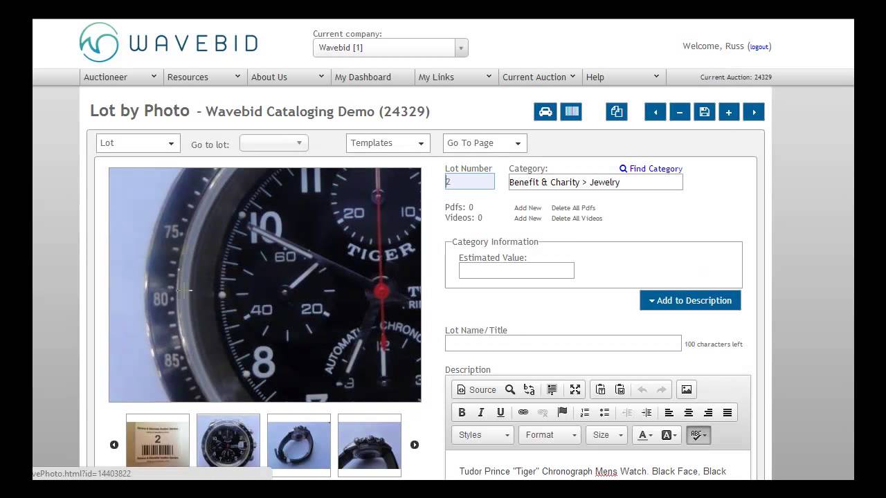Quick Overview of Wavebid Cataloging - YouTube