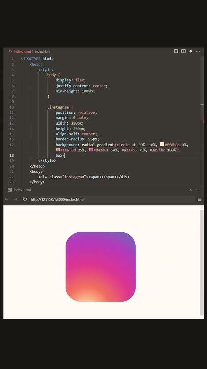 How To Create A Instagram Logo Using Html & Css | Instagram Logo Using Html & Css | Instagram ...