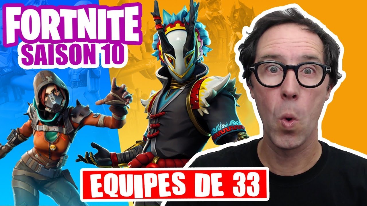 JE JOUE A FORTNITE SAISON 10 AVEC LES FANS EN MODE EQUIPES DE 33 ...