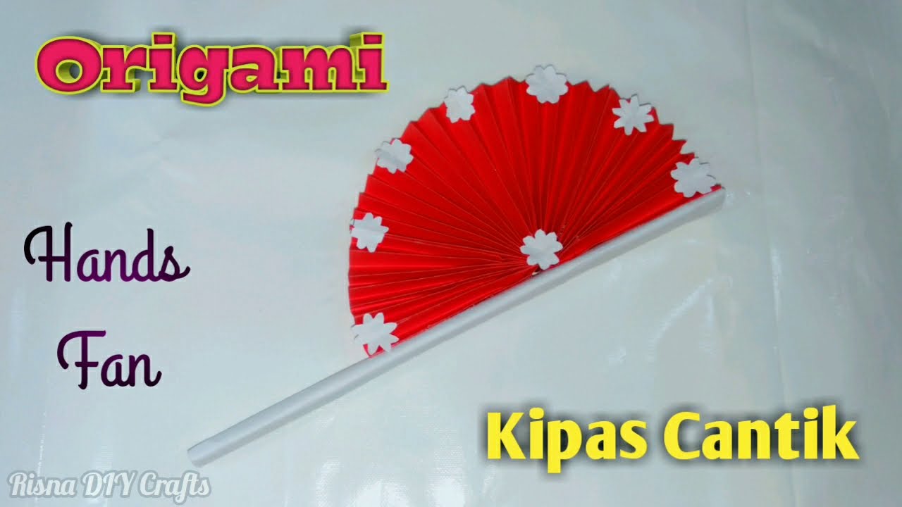 Origami kipas tangan || hands fan origami - YouTube