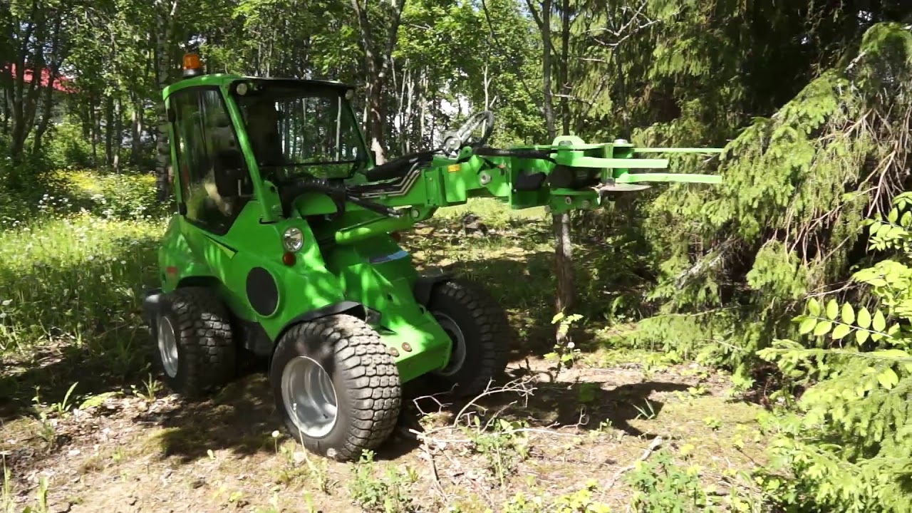 Avant Tree Shear Attachment on Avant Mini Loader - YouTube