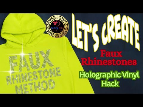 How To Create Faux Rhinestones With Holographic Vinyl - Full Tutorial ...