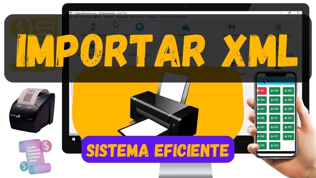 COMO IMPORTAR COMPRAS USANDO O XML DA NOTA FISCAL NO SISTEMA EFICIENTE - YouTube
