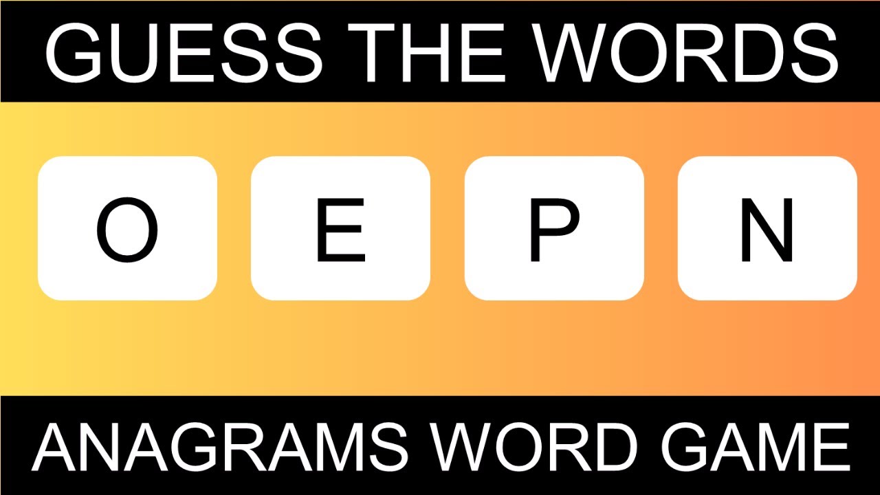 Can you Guess the Words ??|| Anagrams Quiz Part 01 || Brain Fun - YouTube