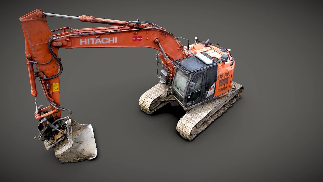 Hitachi excavator | 3d Animation - YouTube