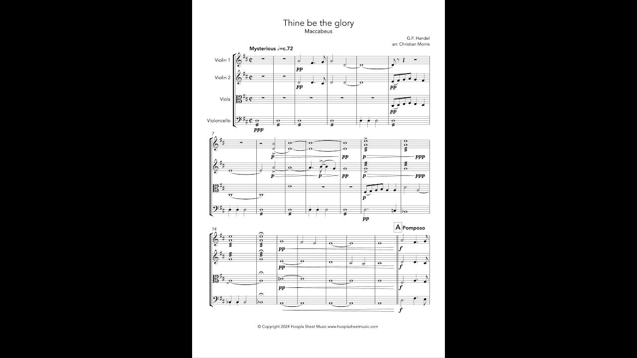 Thine be the Glory (Fantasy) (String Quartet) - YouTube